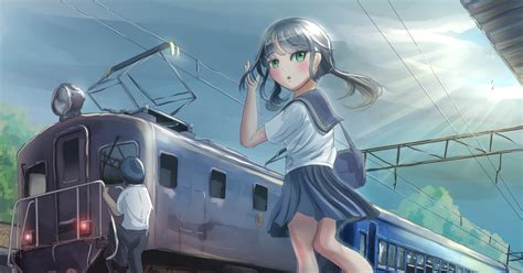 女の子 通学列車 ほいるかのイラスト Pixiv