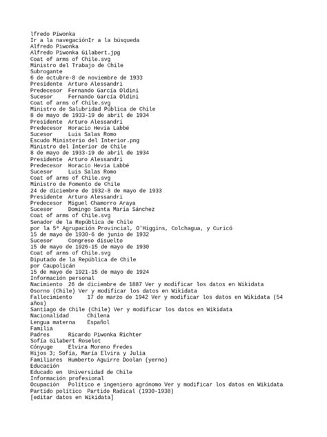Alfredo Piwonka Pdf Chile Gobierno