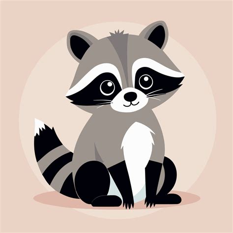 Cute Raccoon Vector Illustration 36313382 Vector Art At Vecteezy