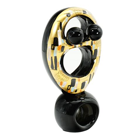 포옹 연인 조각품 클림트 장식 오리지널 무라노 유리 Omg