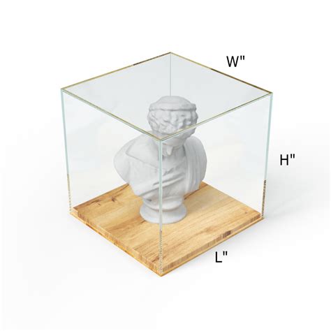 Acrylic Display Box With Mdf Wood Base Custom Size Pleximart