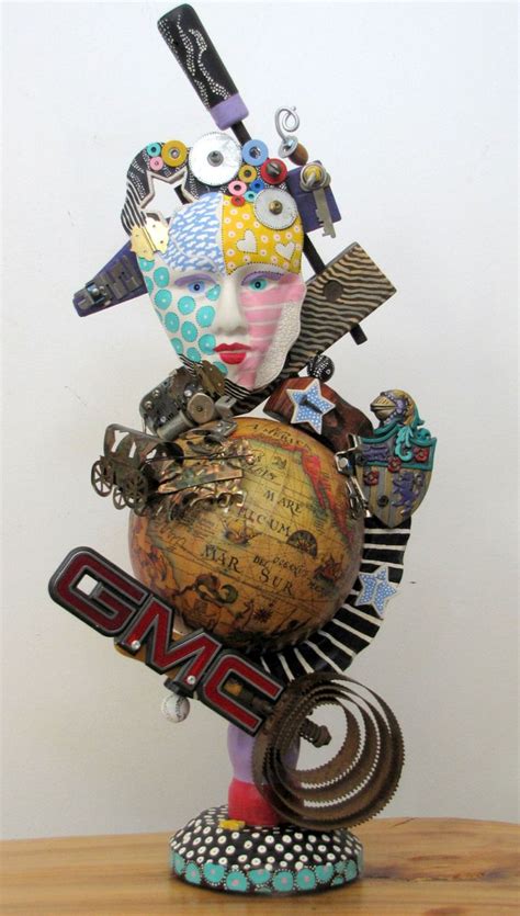 Out Of This World Recycled Found Object Sculpture Found Object Art