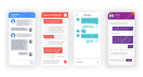 Premium Vector Chatbot Bot Messenger App Interface Support Chat