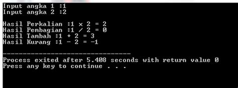 Program Kalkulator Sederhana C CO COD CODE