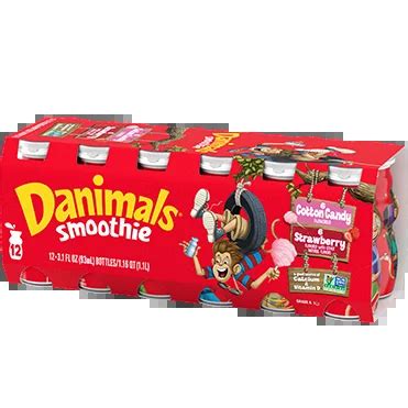 Danimals® Strawberry And Cotton Candy Smoothies 12 Count Pack