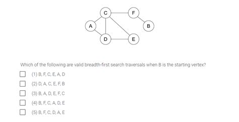 solved which of the following are valid breadth first search
