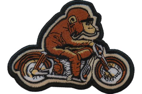 Motorcycle Monkey Patch Biker Vest Patches Sew Or Iron On Patch By