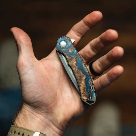 Carved Edc Woodresin Pocket Knives Are Works Of Art