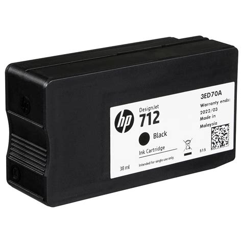 HP 712 / 3ED70A Tinte Black