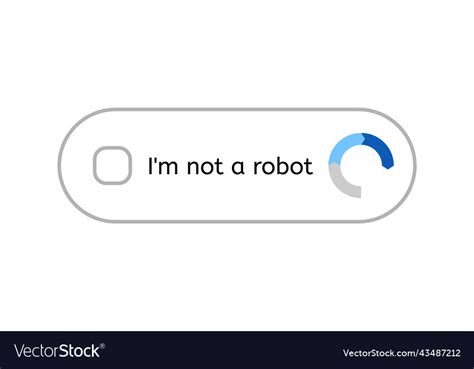 Template for entering captcha im not a robot Vector Image