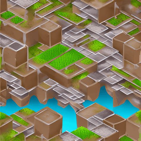 Isometric Tileset Waterfall And Waterways Collection · Creative Fabrica