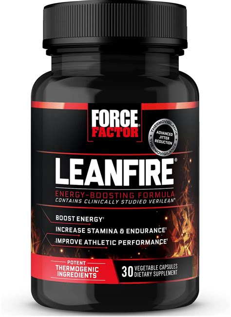 Force Factor Leanfire Pre Workout Energy Pills With Green Tea Extract And Caffeine