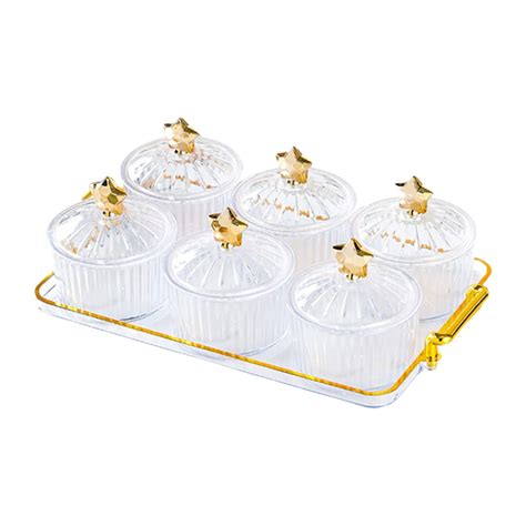 Cuticate Candy Nut Serving Container Divided Serving Dishes Divided Fruit Tray Platter Dried