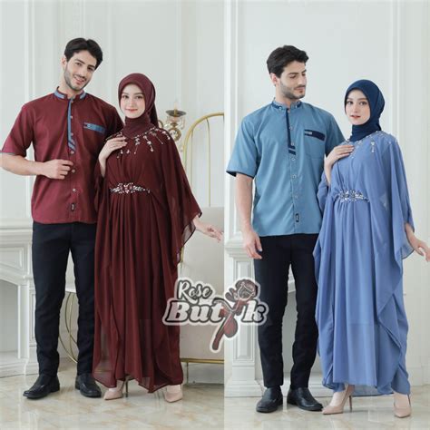 Jual Set Couple Kaftan Koko Busana Muslim Lebaran Dress Ramadhan