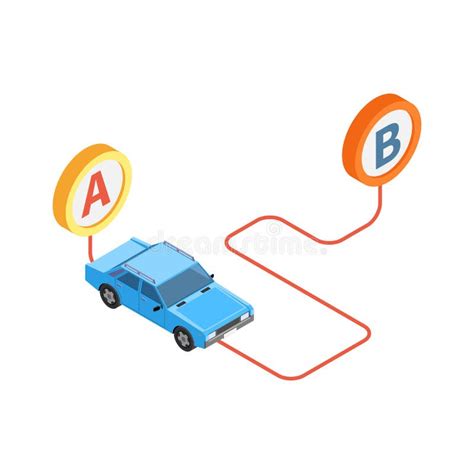 Car Sharing Route Composition Stock Vector Illustration Of Social Symbol 270520252