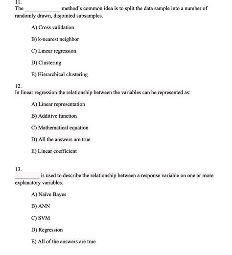 Solved The Method S Common Idea Is To Split The Data Sample Chegg