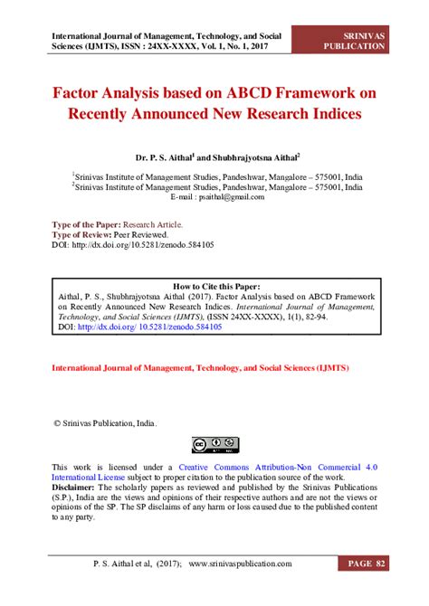 Pdf Factor Analysis Based On Abcd Framework On Recently Announced New