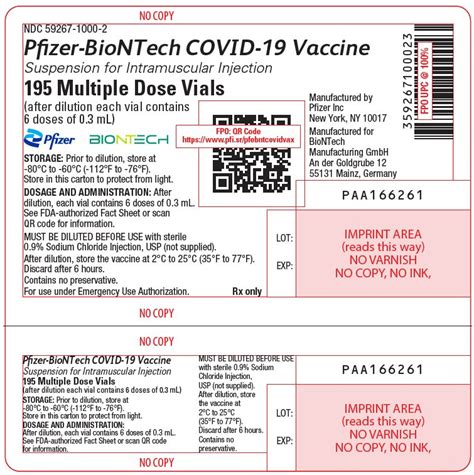 Covid 19 Vaccine Pfizer Package Insert Prescribing Info