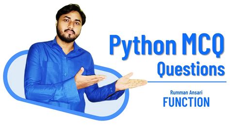 Python Mcq Questions With Answers Function Youtube