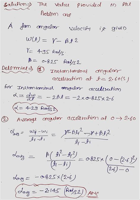 [solved] part b a lan blade rotates with angular velocity given by
