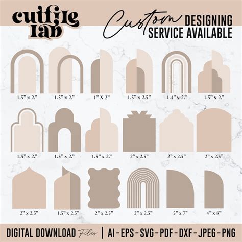 Wooden Arch Template Etsy