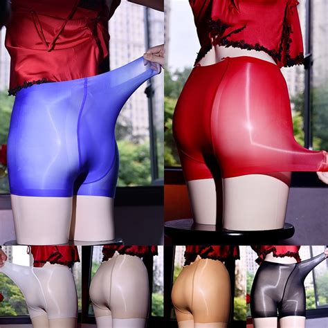 Sexy Underwear Oil Shiny Sheer Panties High Stretch See Through