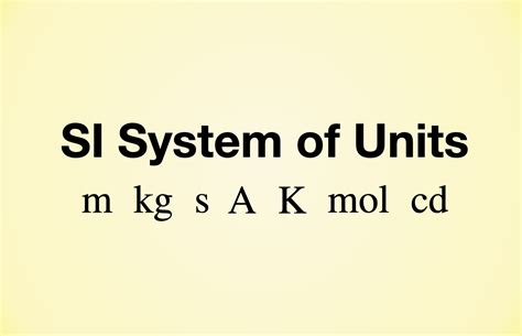 Base And Derived Si Units For A Level Physics Science Sanctuary