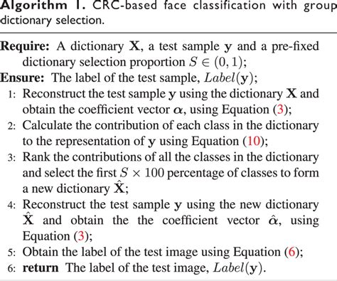 Crc Based Face Classification With Group Dictionary Selection