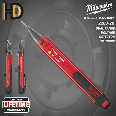 Milwaukee Dual Range Voltage Detector 10 1000v Milwaukee Tester