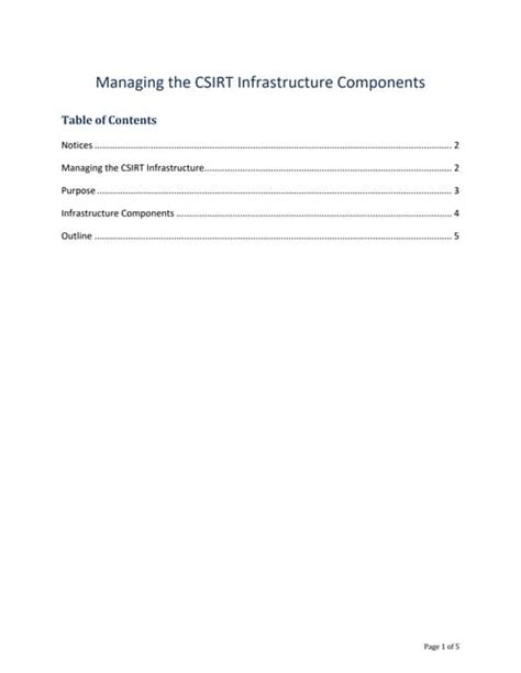 Managing The Csirt Infrastructure Components Pdf