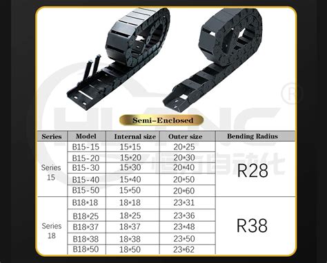 Cable Chains Bridge Type Non Opening Plastic Towline L 1m For Cnc