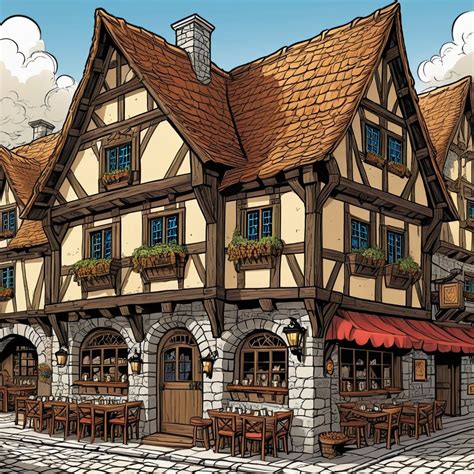 Medieval Tavern Architecture Stable Diffusion Online