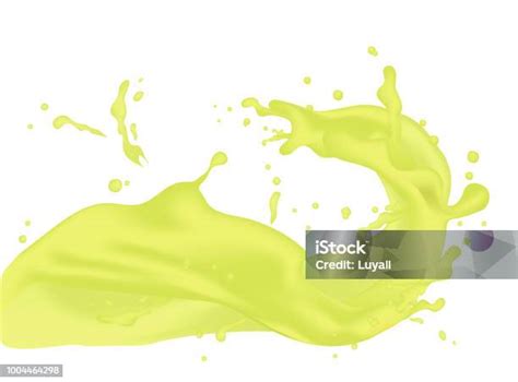 레몬 라임 주스 스플래시 3d 그림입니다 크림 붓는 웨이브 요구르트 포장 템플릿 현실적인 유기 제품입니다 벡터 3차원 형태에 대한 스톡 벡터 아트 및 기타 이미지 Istock