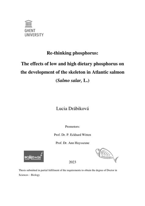 (PDF) Re-thinking phosphorus: The effects of low and high dietary phosphorus on the development ...