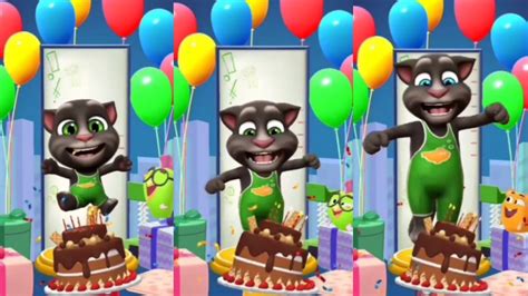 Happy Birthday My Talking Tom 2 Level 10 Vs Level 15 Vs Level 35 My