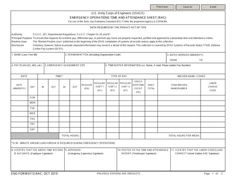 Eng Form 6112 Fill Out Sign Online And Download Fillable Pdf Templateroller