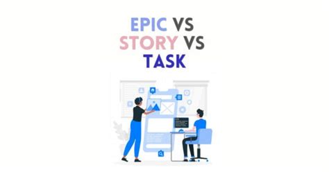epic vs story vs task software dev example
