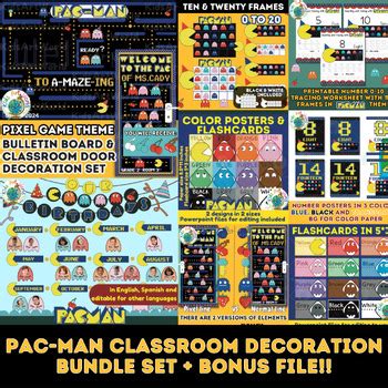Back To School Bundle Pac Man Bundle Classroom Decoration
