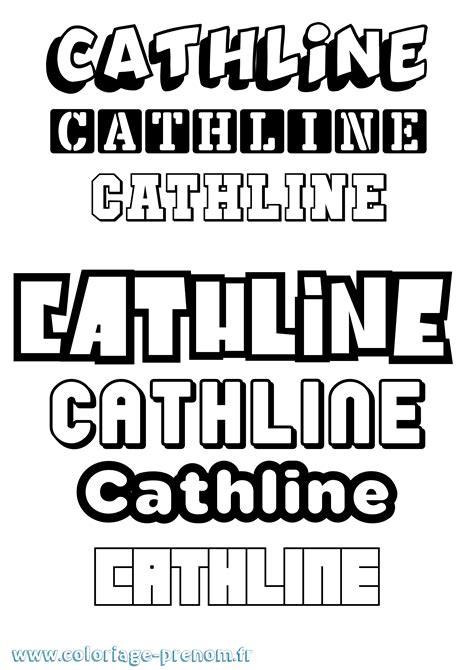 Coloriage Du Prénom Cathline à Imprimer Ou Télécharger Facilement