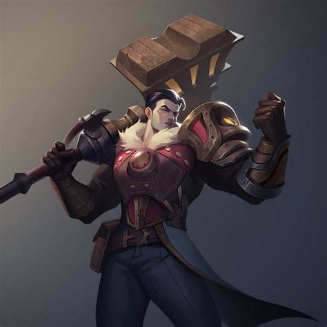 英雄联盟 同人 杰斯半身像