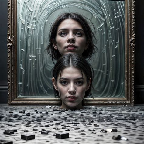 Download Ai Generated Woman Mirror Royalty Free Stock Illustration