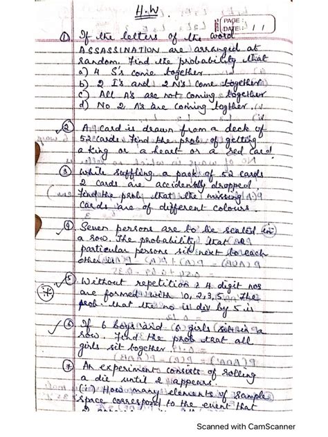 Probability Sums Important Pdf