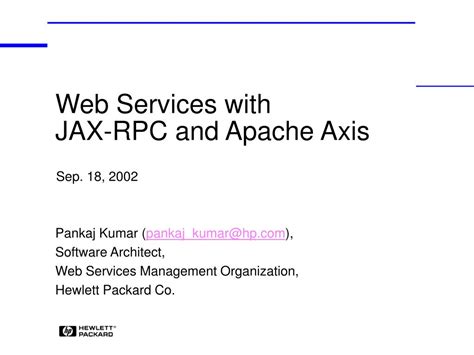 PPT Web Services With JAX RPC And Apache Axis PowerPoint Presentation ID
