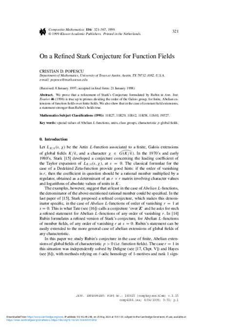 Pdf The Refined Mathfrak P Adic Abelian Stark Conjecture In