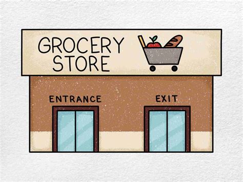 Easy Grocery Store Drawing Helloartsy