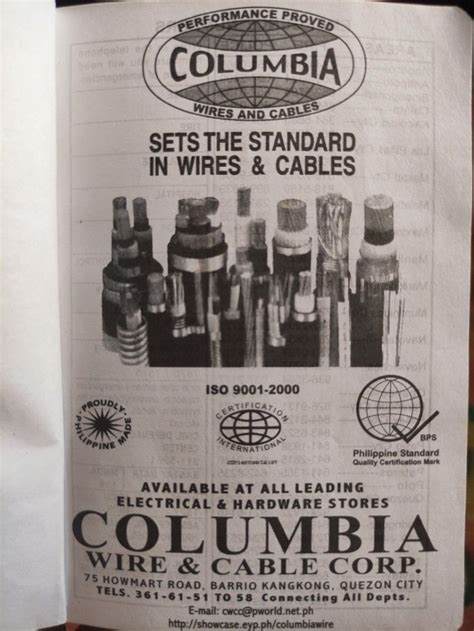 Columbia Wires And Cables Technical Data Hobbies And Toys Books