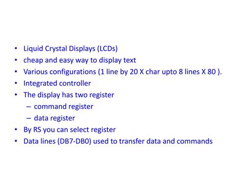PPT LCD Interfacing With PowerPoint Presentation Free Download ID