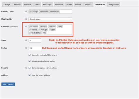 Countries Restriction Not Working Properly Geolocation Hivepress Community