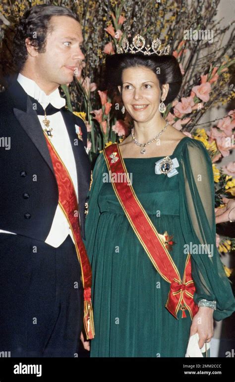 Carl Xvi Gustaf King Of Sweden Born 30 April 1946 Pictured With