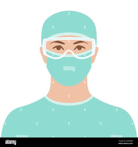 doctor face, vector illustration , front view Stock Photo - Alamy